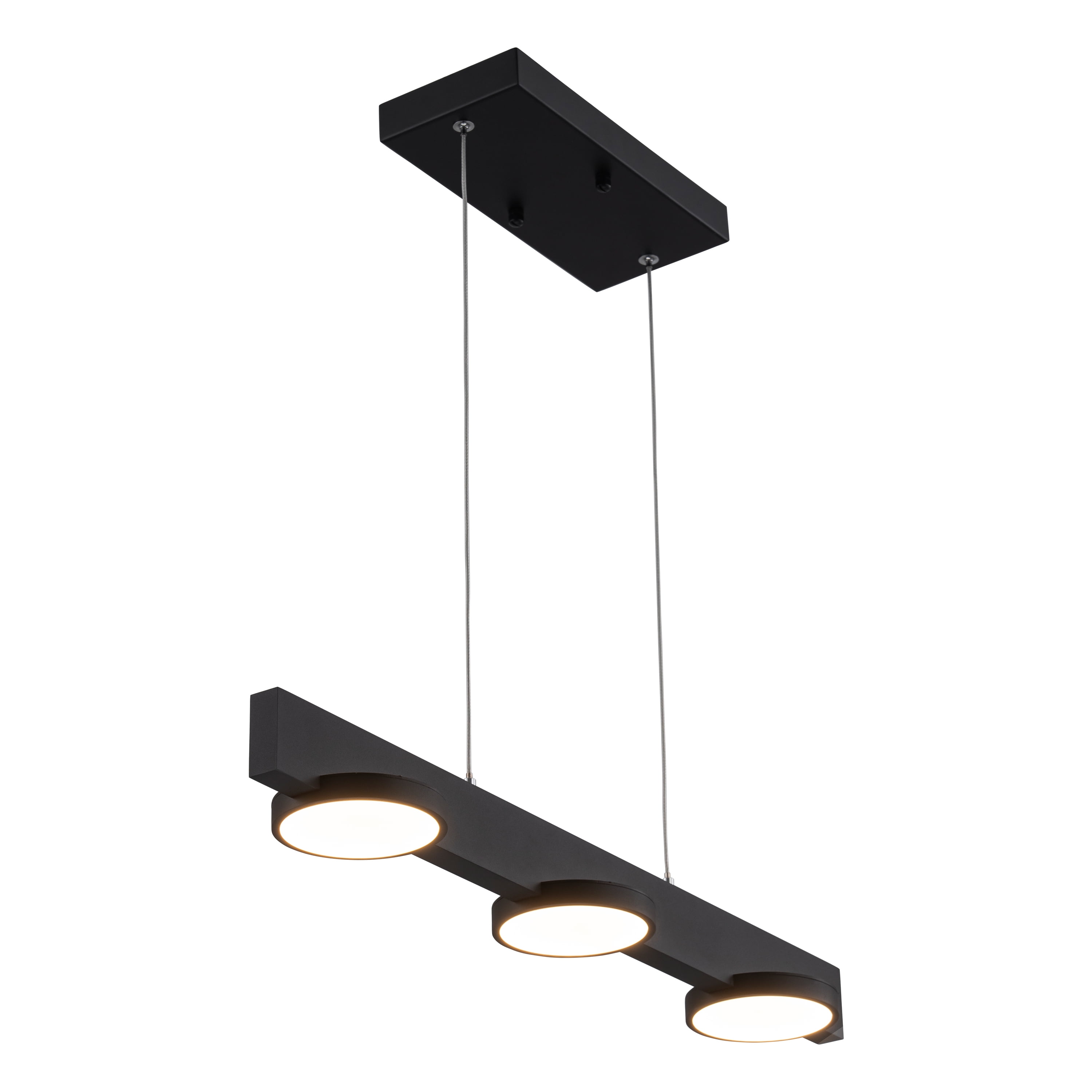 C Cattleya 3-Light Black Modern Aluminum Dimmable LED Pendant Light ...