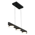 C Cattleya 3-Light Black Modern Aluminum Dimmable LED Pendant Light ...