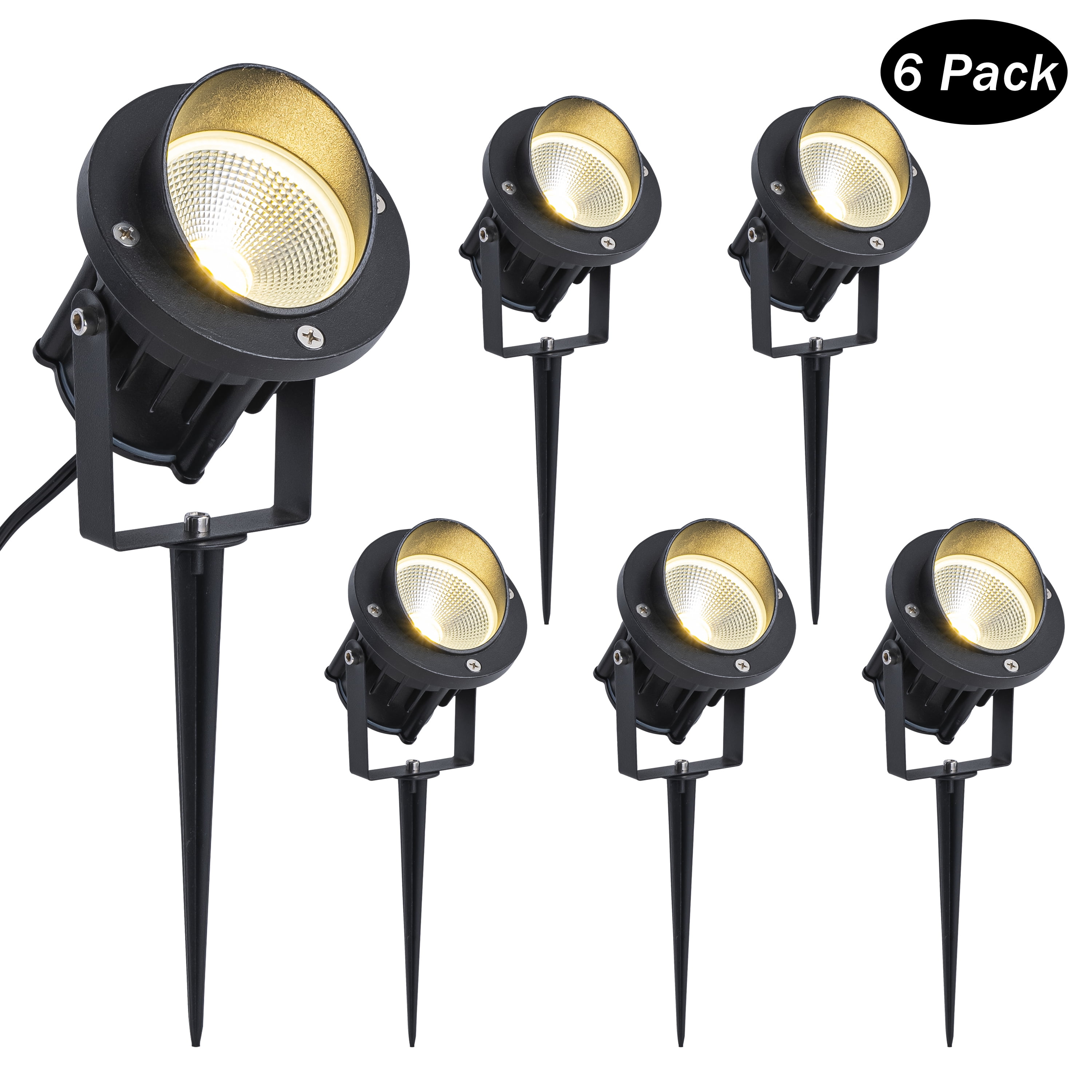 C Cattleya 6-Pack 10.75in Outdoor LED Landscape Spotlight with Ground ...