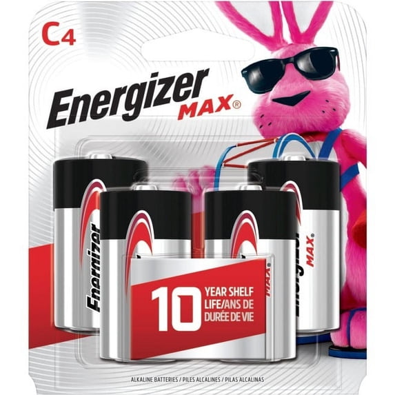 Energizer MAX Long-Lasting 4 Pack C Cell Alkaline Batteries - Walmart.com
