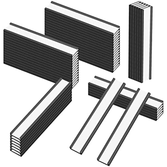 C Channel Magentic Label Holders 0.5x3 Inch with Paper Inserts and ...