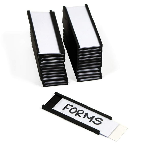 C Channel Magnetic Label Holders, 0.75 x 2 Inches, 25 Pack, Secure Fit ...