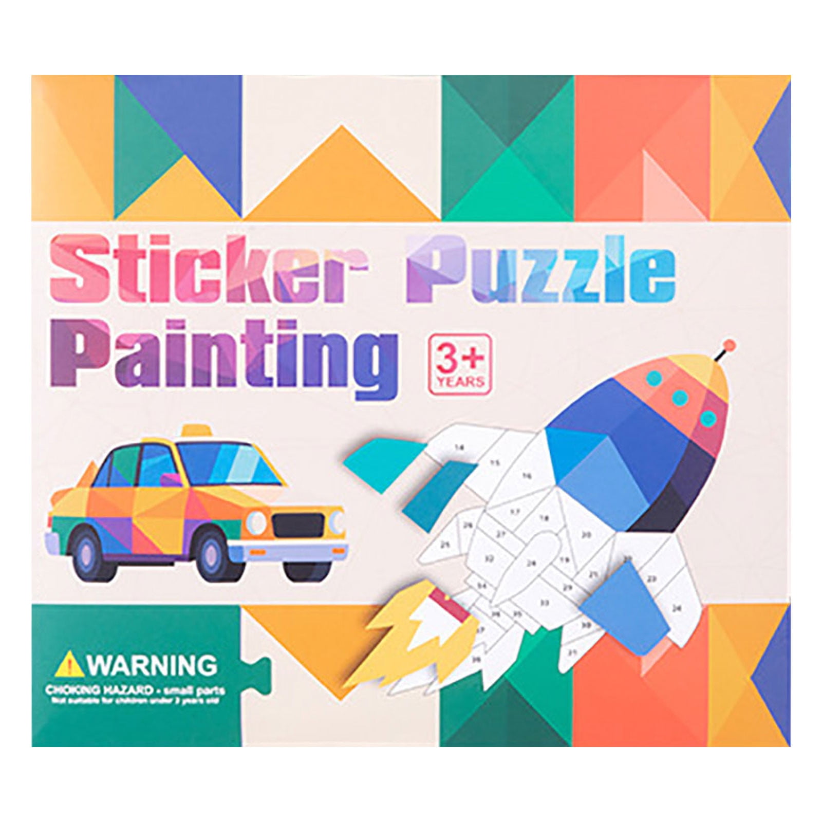 C Children 3D Sticker Puzzle Drawing Diy Animal Car Concentration ...