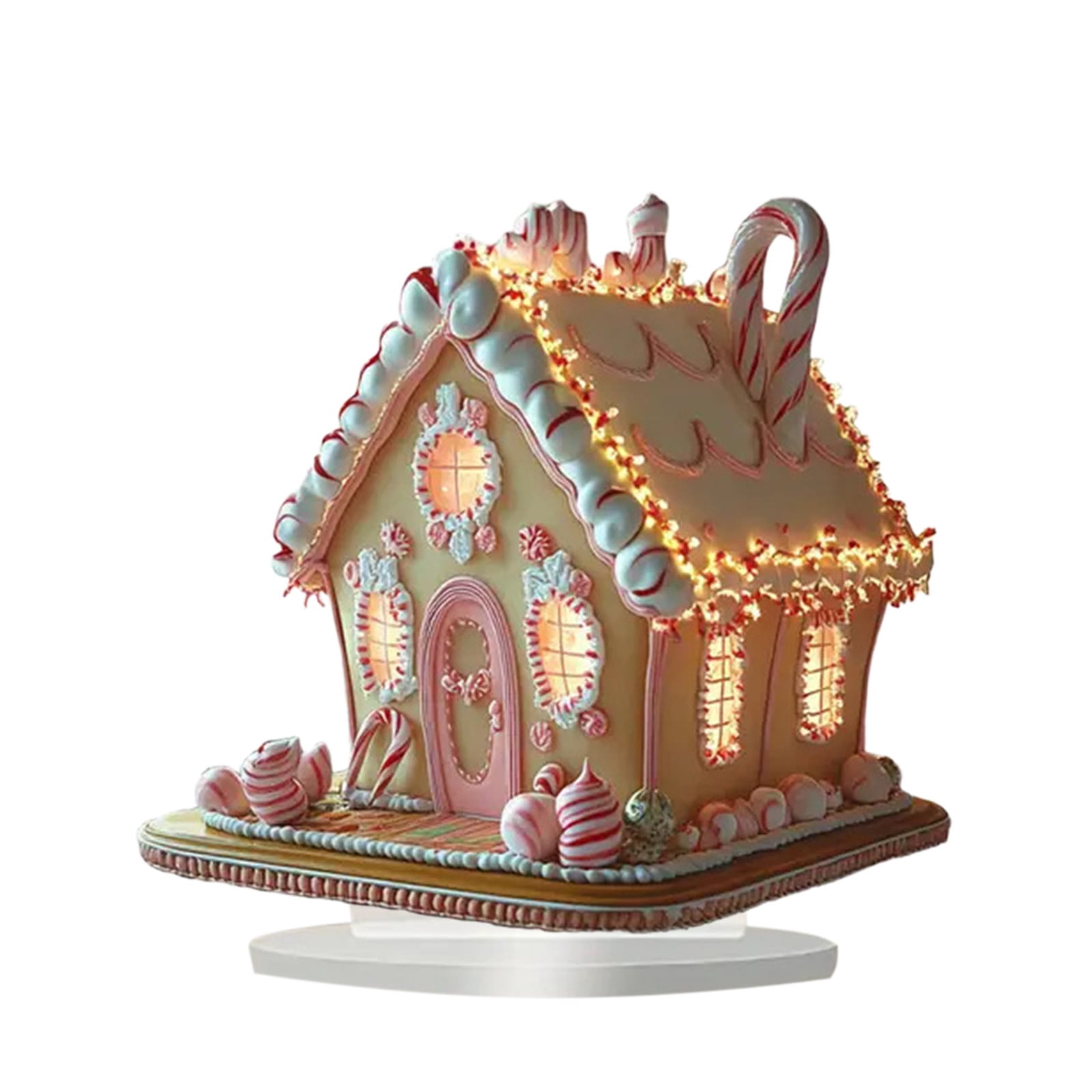 C Christmas 2D Desktop Standing Sign With Gingerbread House Design ...