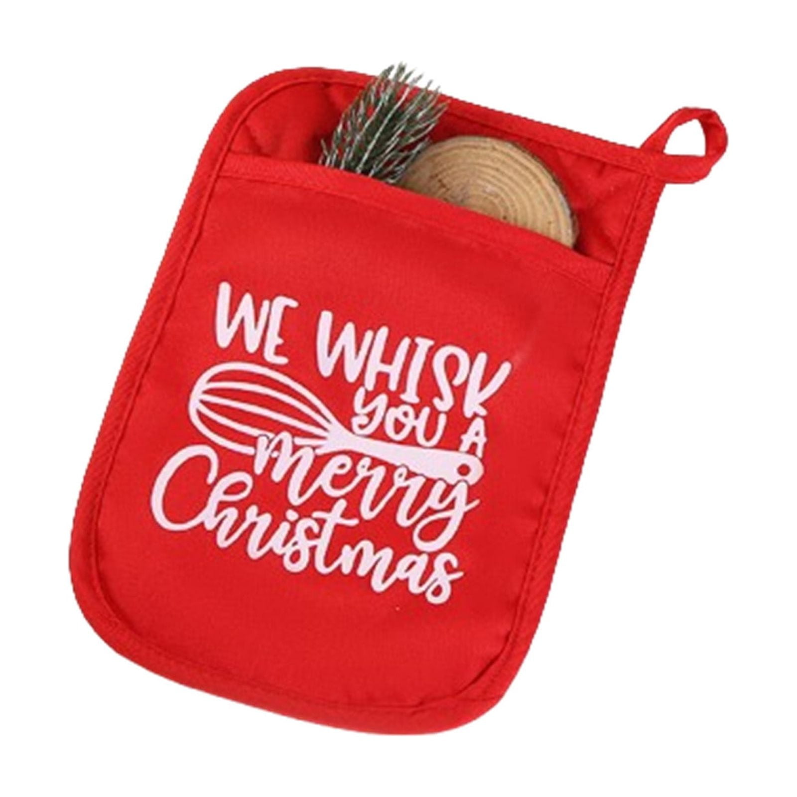 C Christmas Baking Mitts Insulated Oven Gloves And Placemats Portable ...