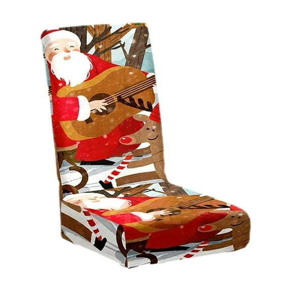 C Christmas Chair Cover Elastic Dining Table Chair Protector Washable ...