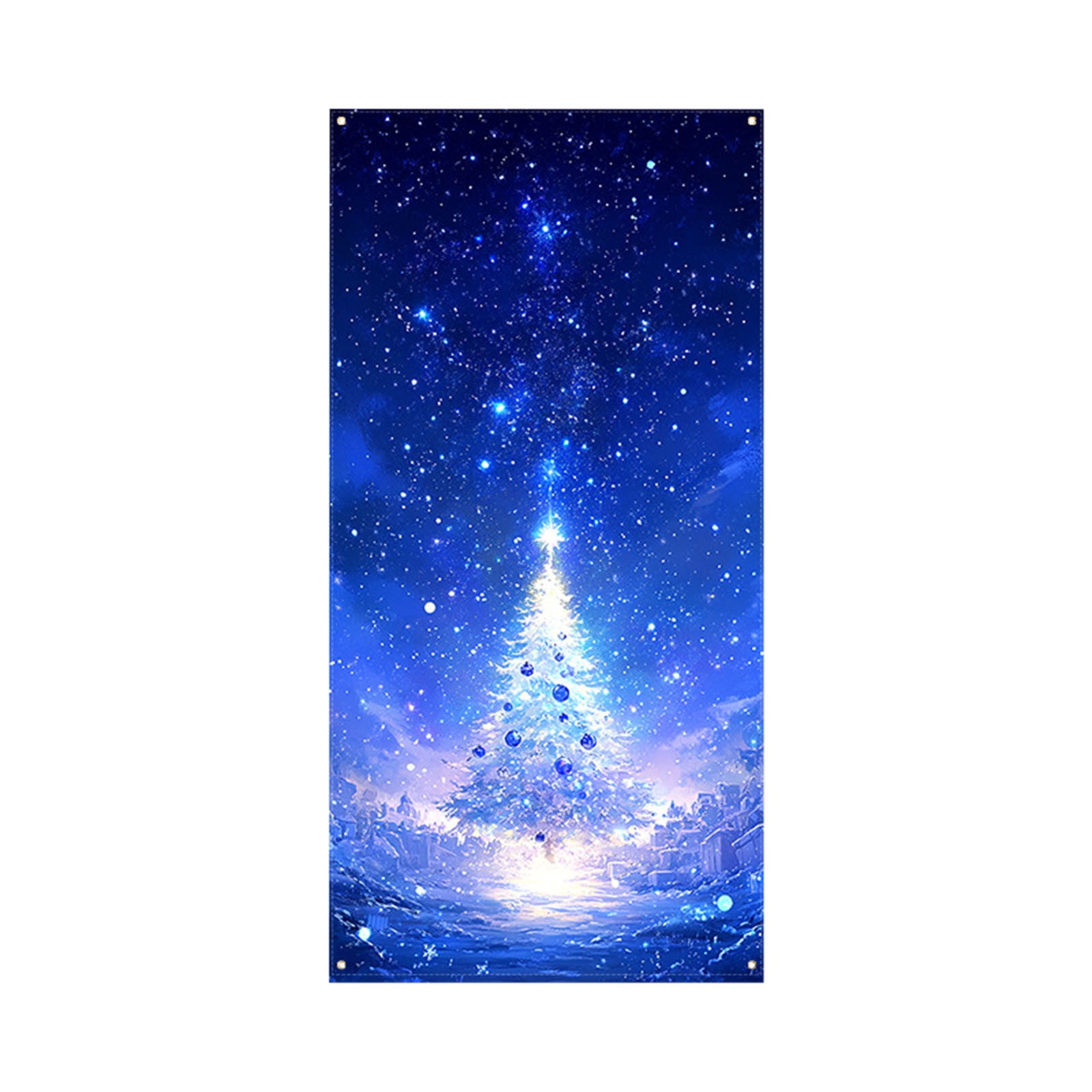C Christmas Door Curtain Decoration 71X35 Inches Polyester Fabric ...