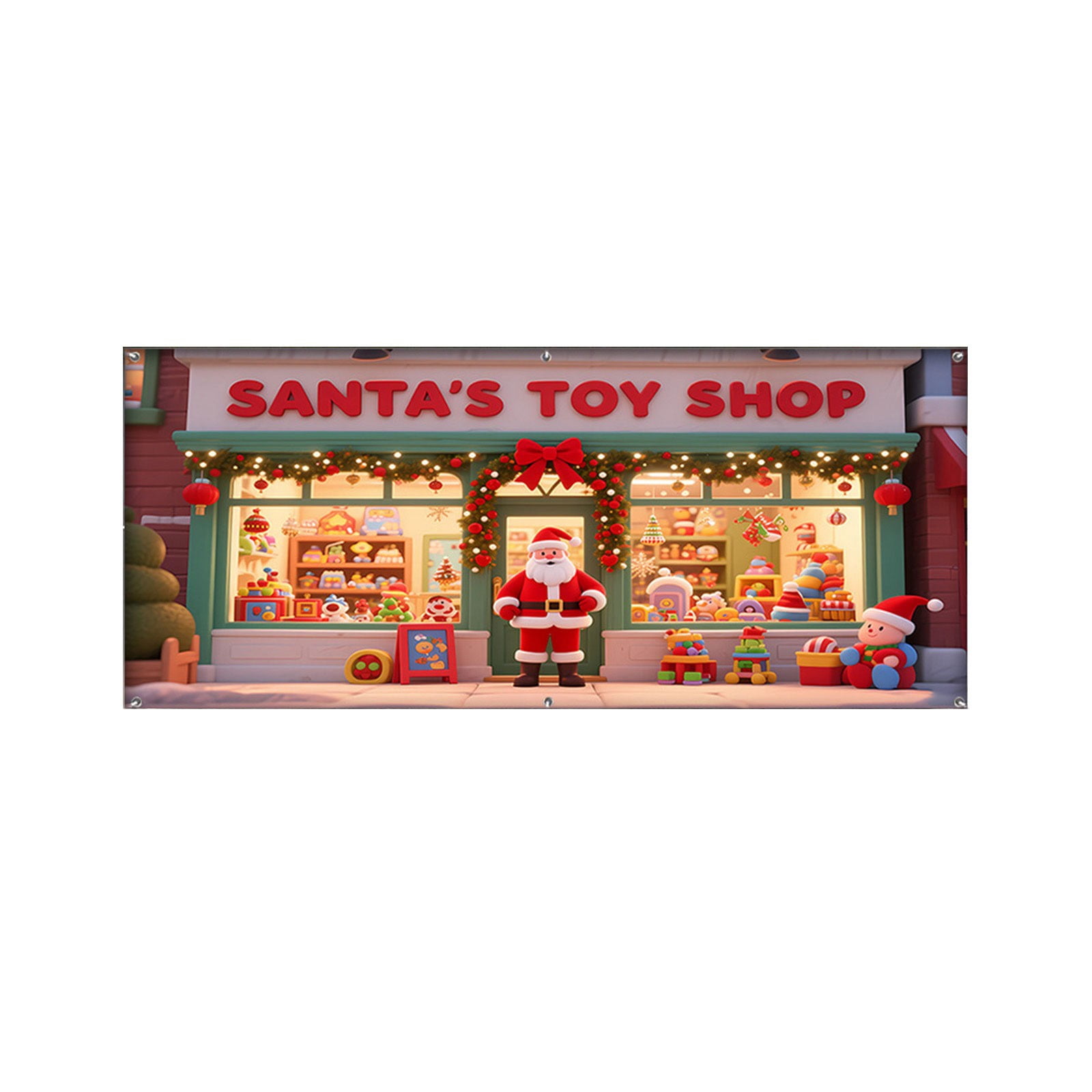 C Christmas Garage Door Banner, Outdoor Holiday Decoration, Large Party ...