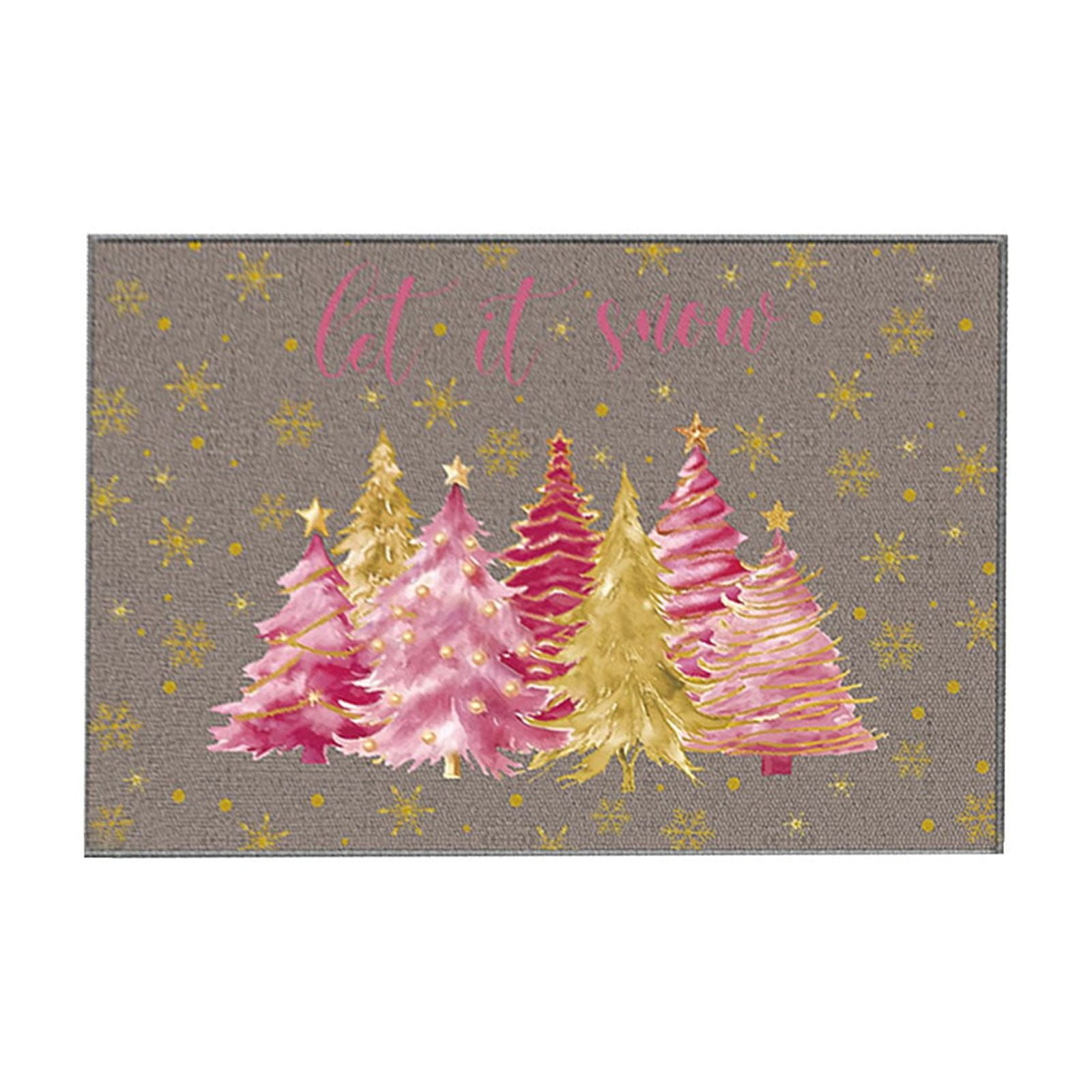 C Christmas Holiday Entryway Mat, Protects Floors From Water And Dirt ...