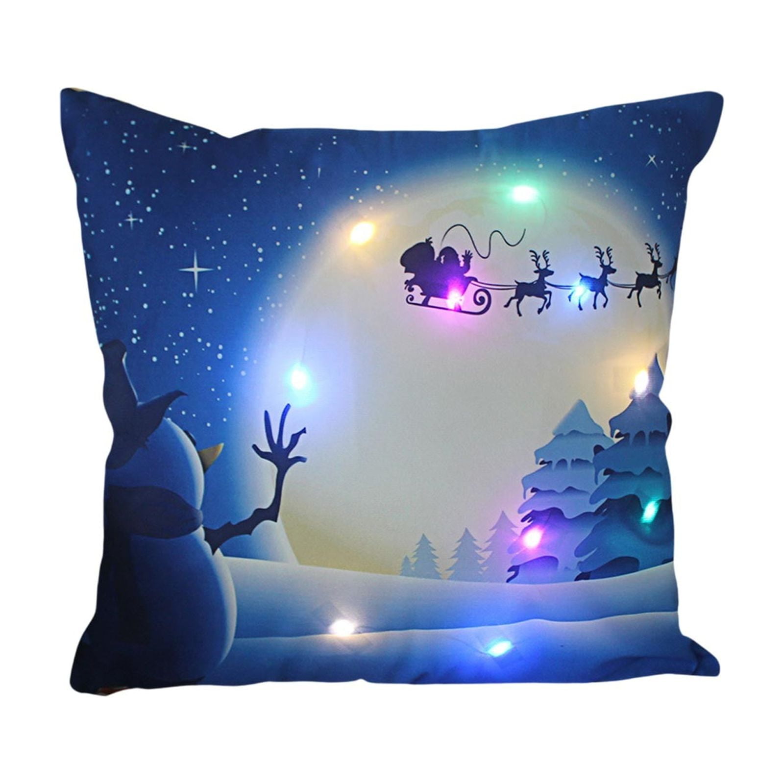 C Christmas Led Pillow With Flashing And Steady Light Modes, Nylon ...