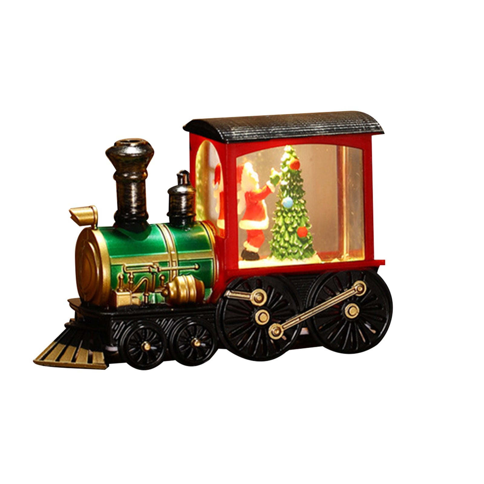 C Christmas Light Up Train Set Locomotive Ornament, Pvc Material With ...
