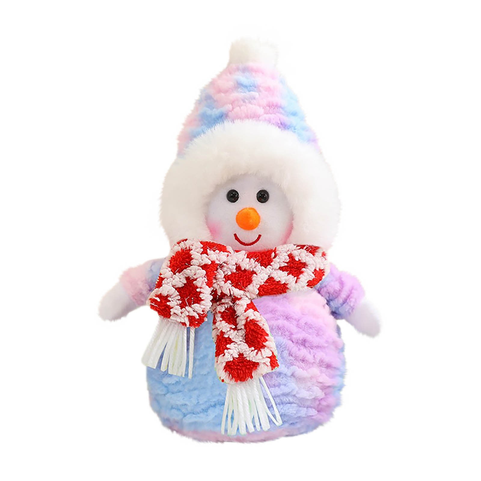 C Christmas Snowman Plush Toy Doll Cute Scarf Snowman Doll Kids Holiday ...