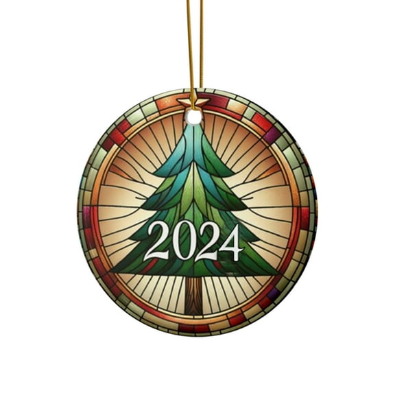 C Christmas Tree Acrylic Flat Wall Hanging Window Decoration Indoor ...