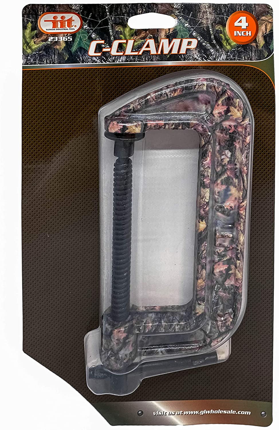 C-Clamp Camouflage Design, 4-Inch Jaw Opening, 1-7/8-Inch Throat Depth ...