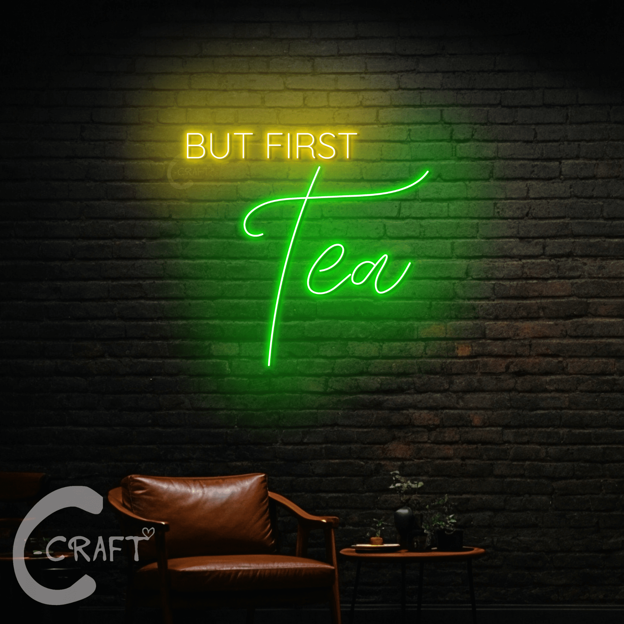 C-Craft But First Tea Neon Sign Led Light Up 20 inch for Tea Coffee ...