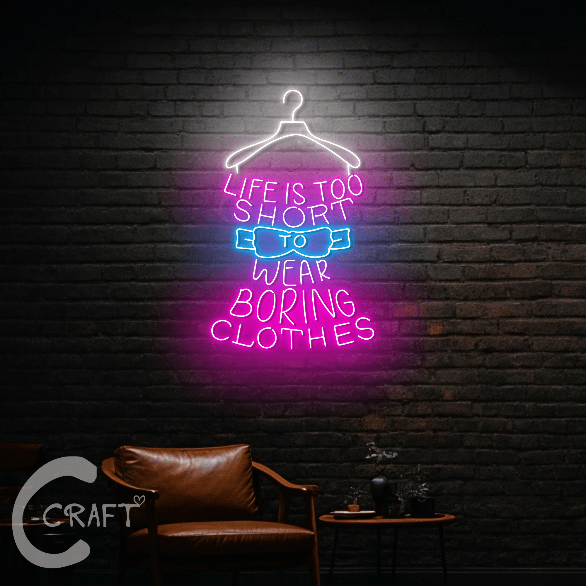 C-Craft Fashion Quotes Neon Sign Led Light Up 40 inch for Clothing Shop ...
