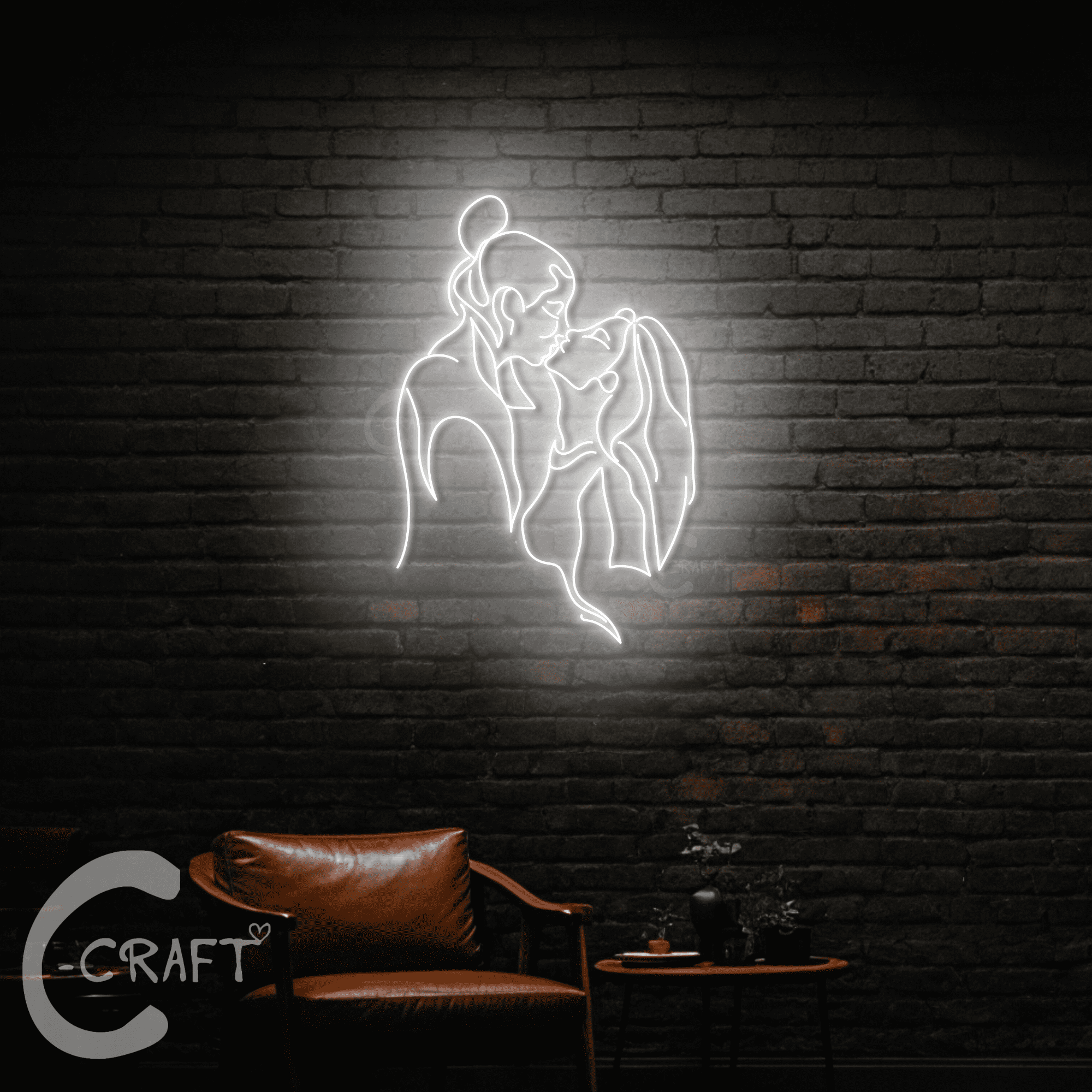 C-Craft Girls Neon Sign Led Light Up 40 inch for Bedroom Wall Art Decor ...