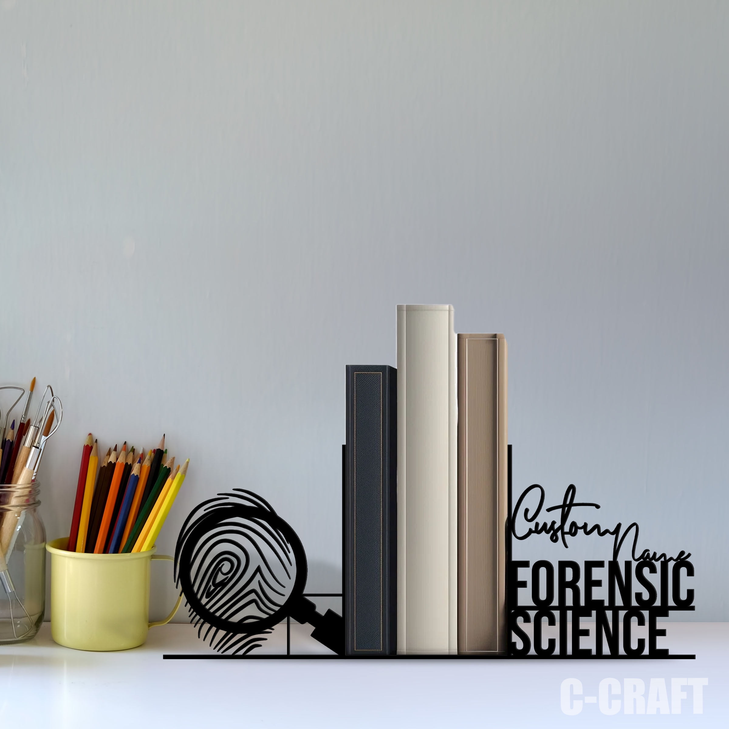 C-Craft Stainless Steel Forensic Science Bookend, Adjustable, 5 Inch ...