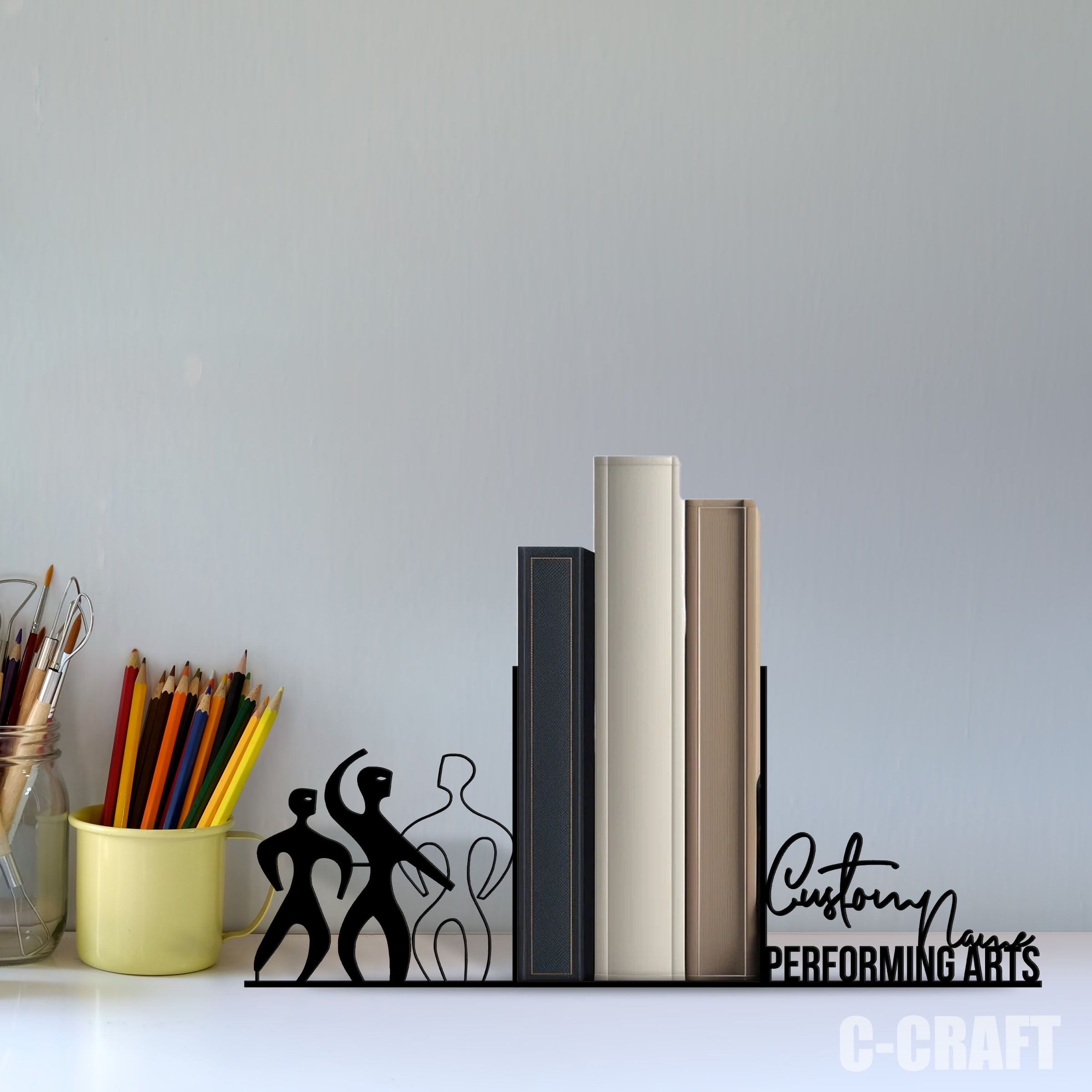 C-Craft Stainless Steel Performing Arts Bookend, Adjustable, 5 Inch for ...