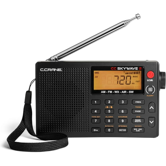 C. Crane CC Skywave 2 AM, FM, Shortwave, NOAA Weather + Alert, VHF ...