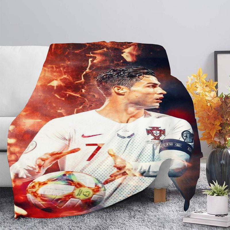 C-Cristiano Ronaldo Fluffy Blanket Cobija Double Bed Blankets for Baby Bedspreads and Coverlets ...