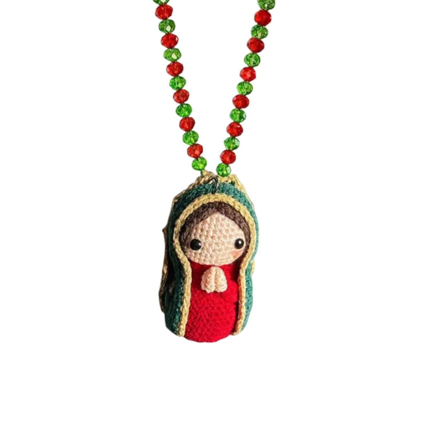 C Crochet Mary Car Interior Decoration Handmade Religious Figurine ...
