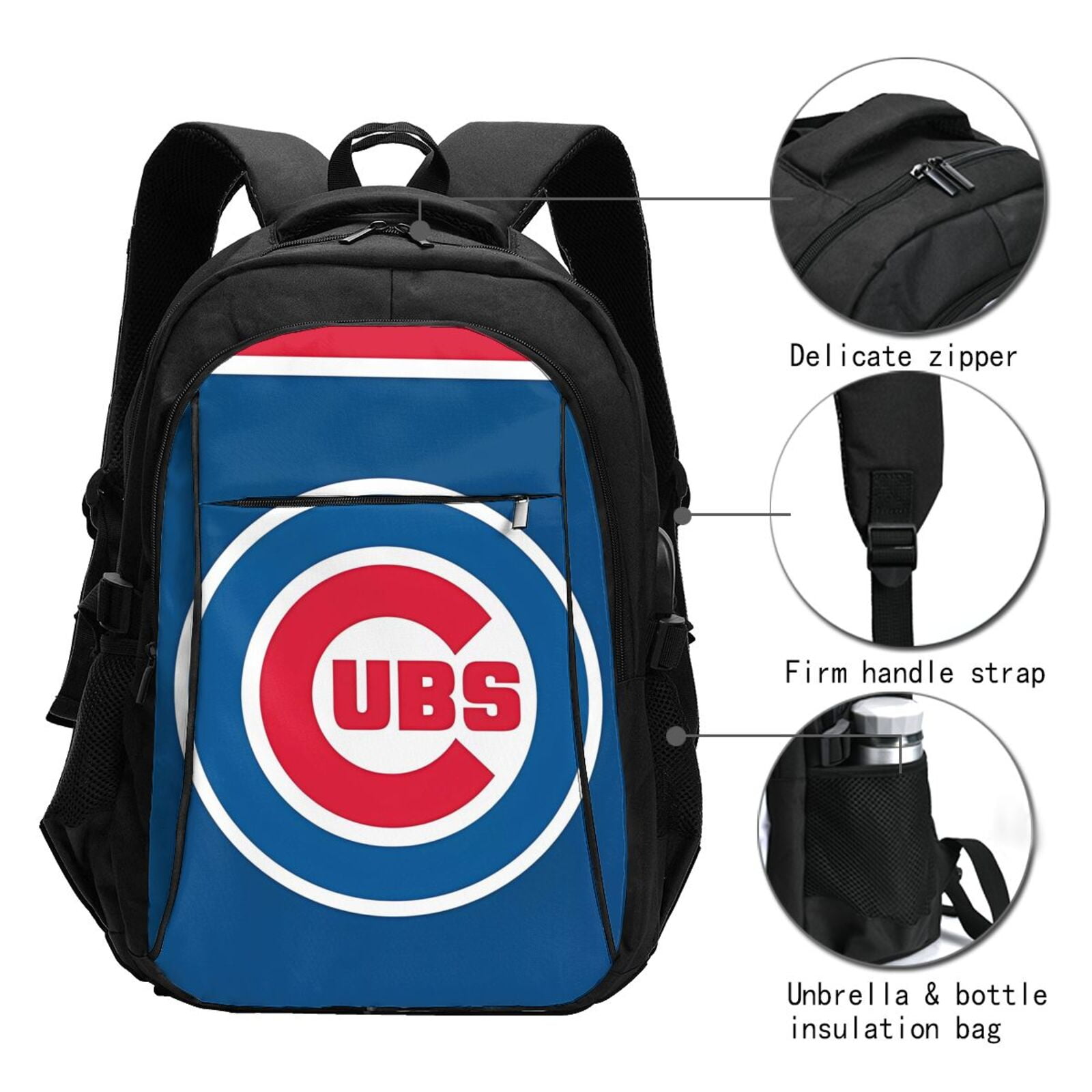 C_Cubs‌ ‌‌2025 Team Custom Backpack for Fans – Personalized 17” USB ...