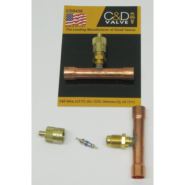 C&D Copper Access Tee Valve 3/8" CD8438 Package of 2 - Walmart.com