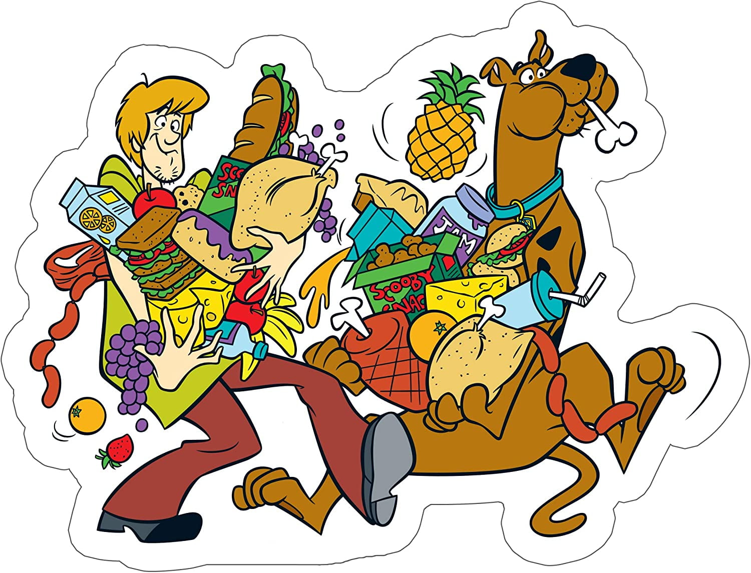 C&D Visionary Scooby Doo Shaggy & Scooby Sticker, Multi-Colored ...