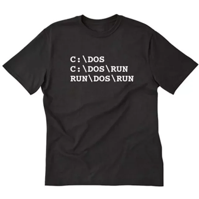 C Dos Run T Shirt Funny Geek Nerd Computer Coding Programmer Tee Shirt