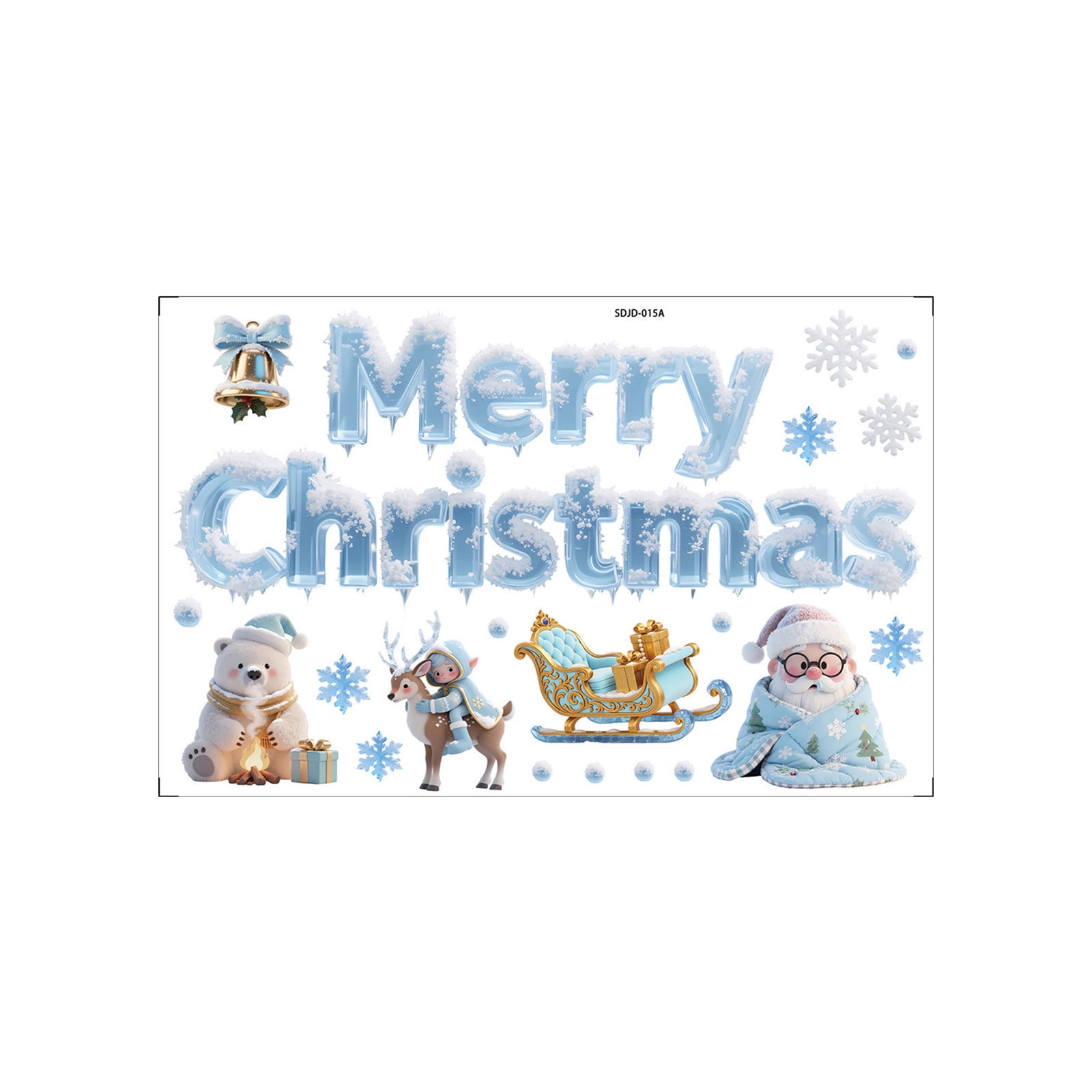 C Design C Christmas 2026 Digital Glass Stickers Removable Window ...