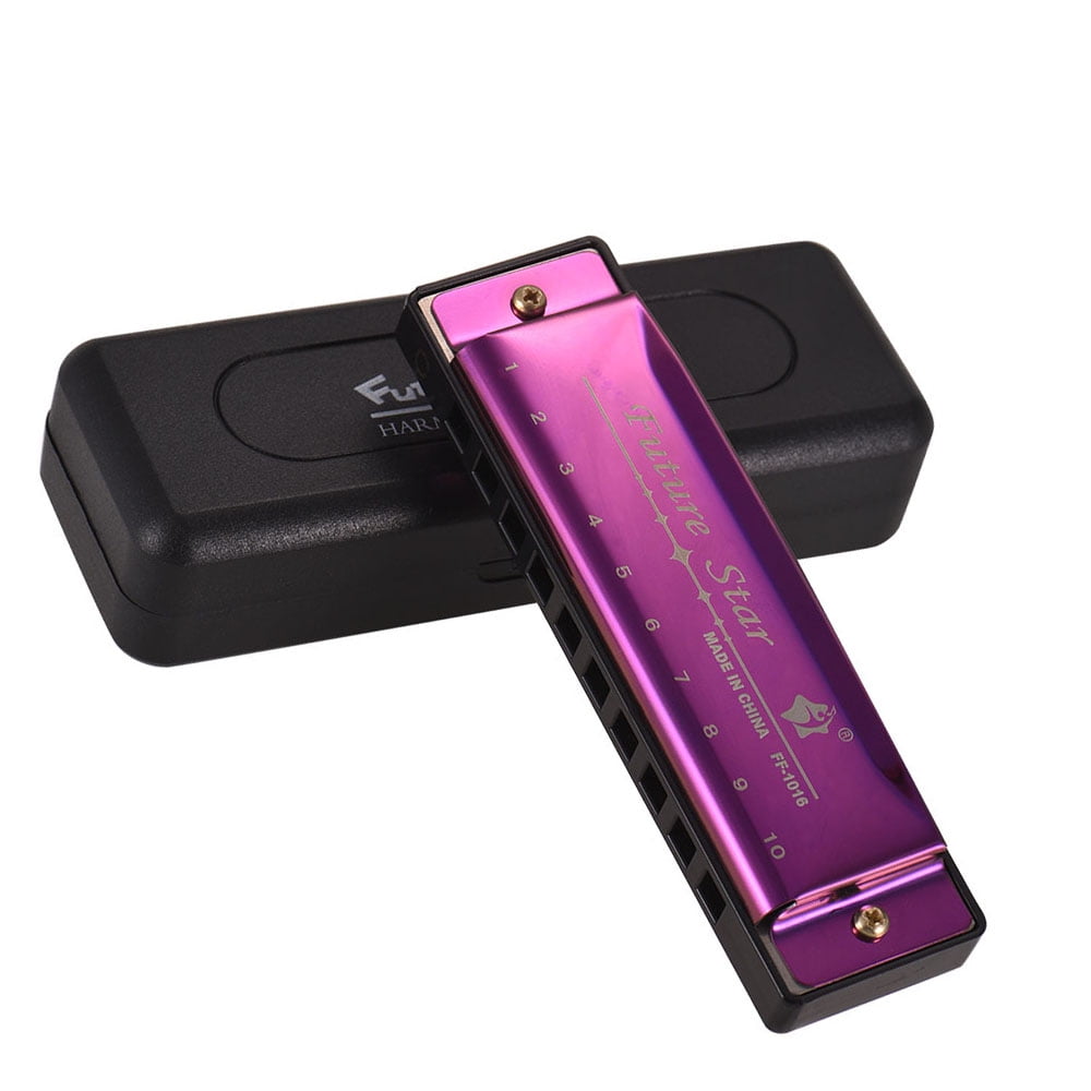 of C Diatonic Harmonica Mouthorgan with ABS Reeds Mirror Surface Design ...