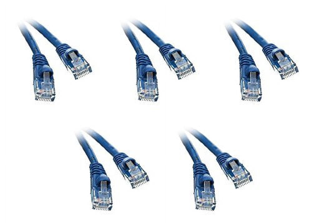 C&E Cat6 6 Inch, RJ45 Network Ethernet Lan Cable, 5 Pack, Blue ...