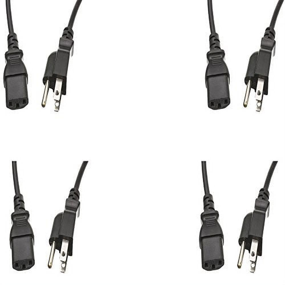 C&E Computer/Monitor Power Cord, Black, NEMA 5-15P to C13, 10 Amp, 25 ...
