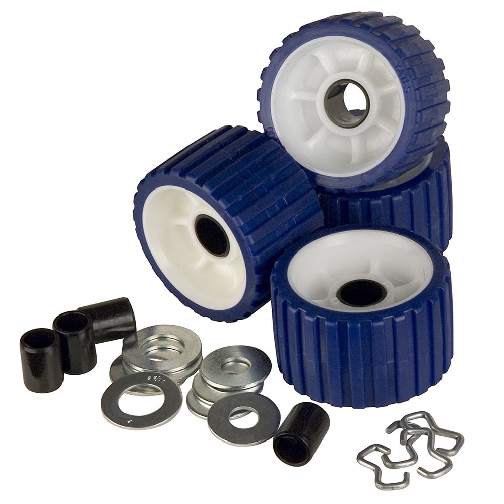 C.E. Smith Ribbed Roller Replacement Kit - 4-Pack - Blue | Bundle of 2 ...