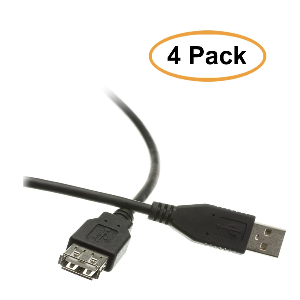 C&E USB 2.0 Extension Cable, Black, Type A Male to Type A Female, 3 ...