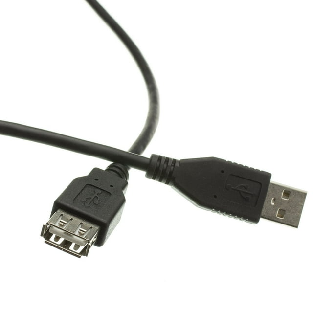 C&E USB 2.0 Extension Cable, Black, Type A Male to Type A Female, 3 ...