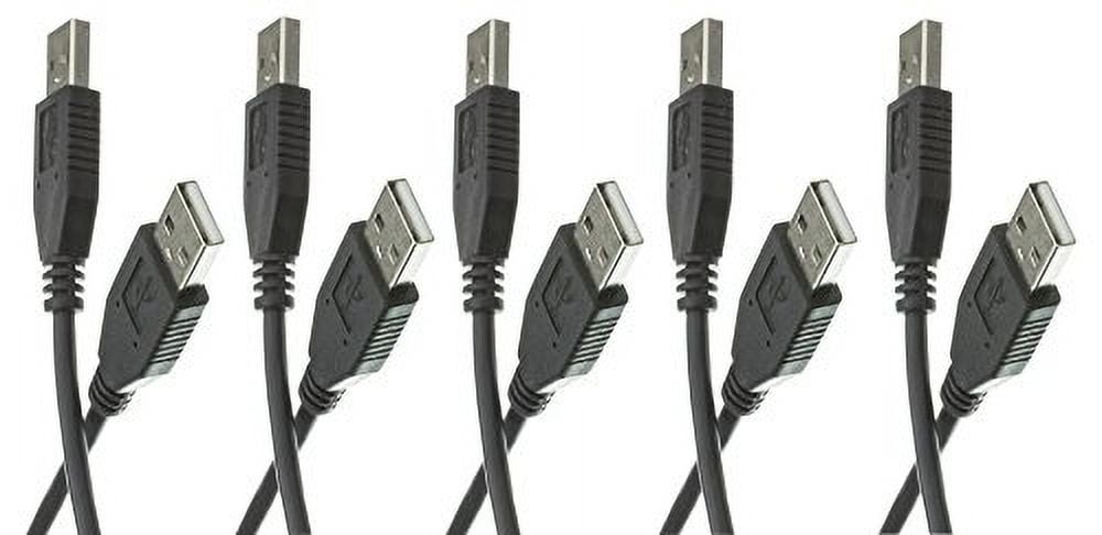 C&E USB 2.0 Type A Male to Type A Male Cable, Black, 3 Feet, 5 Pack ...