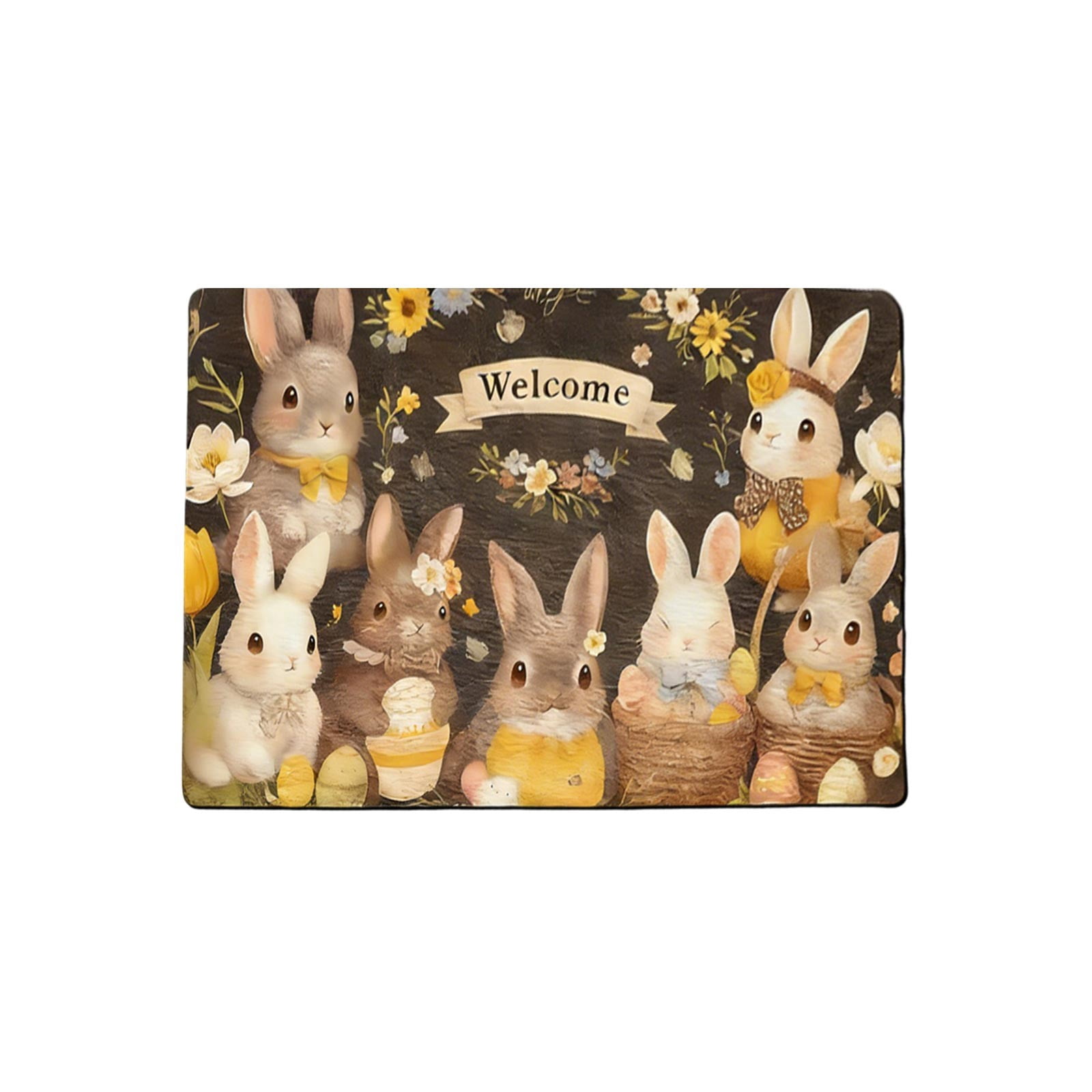 C Spring Easter Theme Non Slip Door Mat For Entryway Kitchen Laundry ...