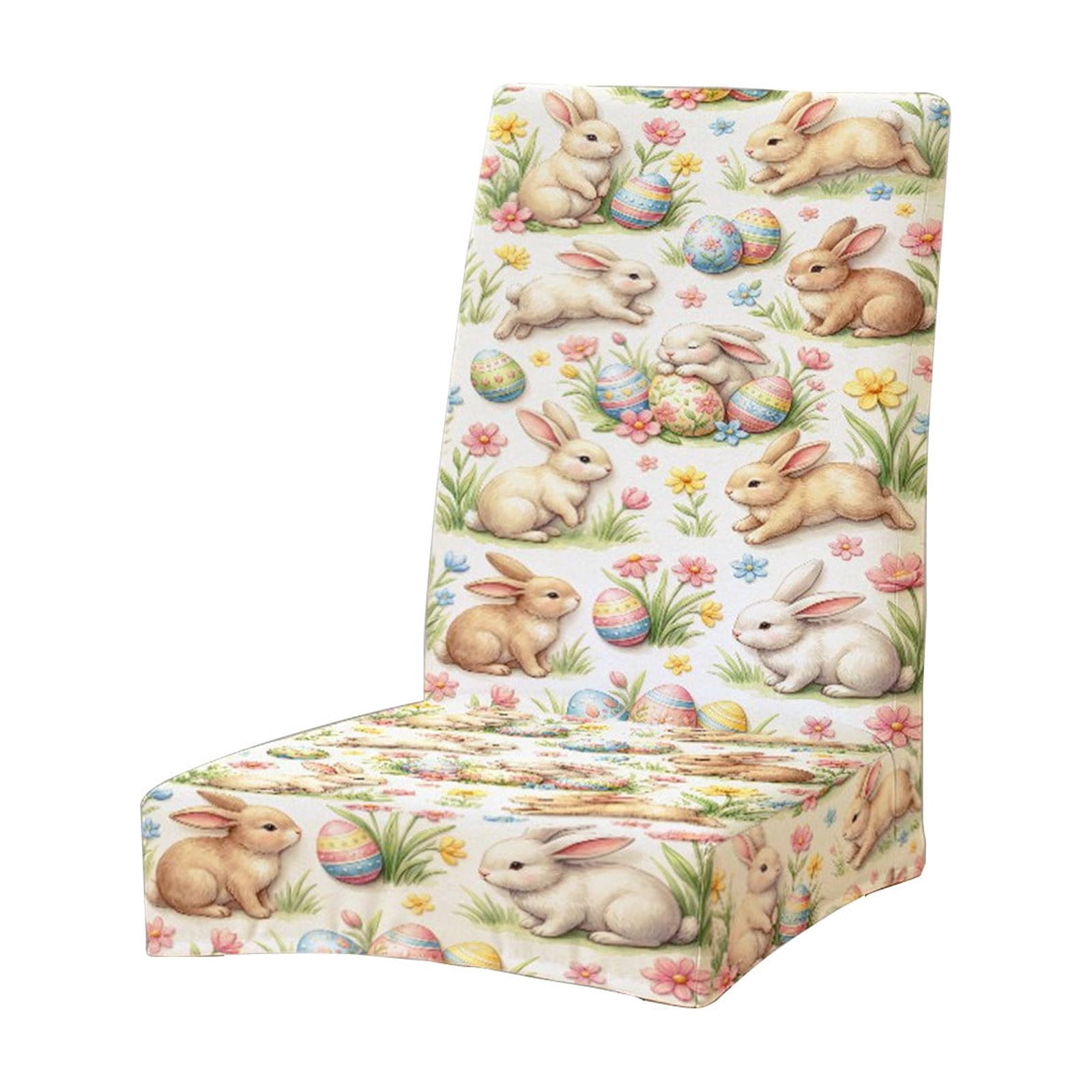 C Easter Themed Chair Back Cover With Elastic Strap, Decorative ...