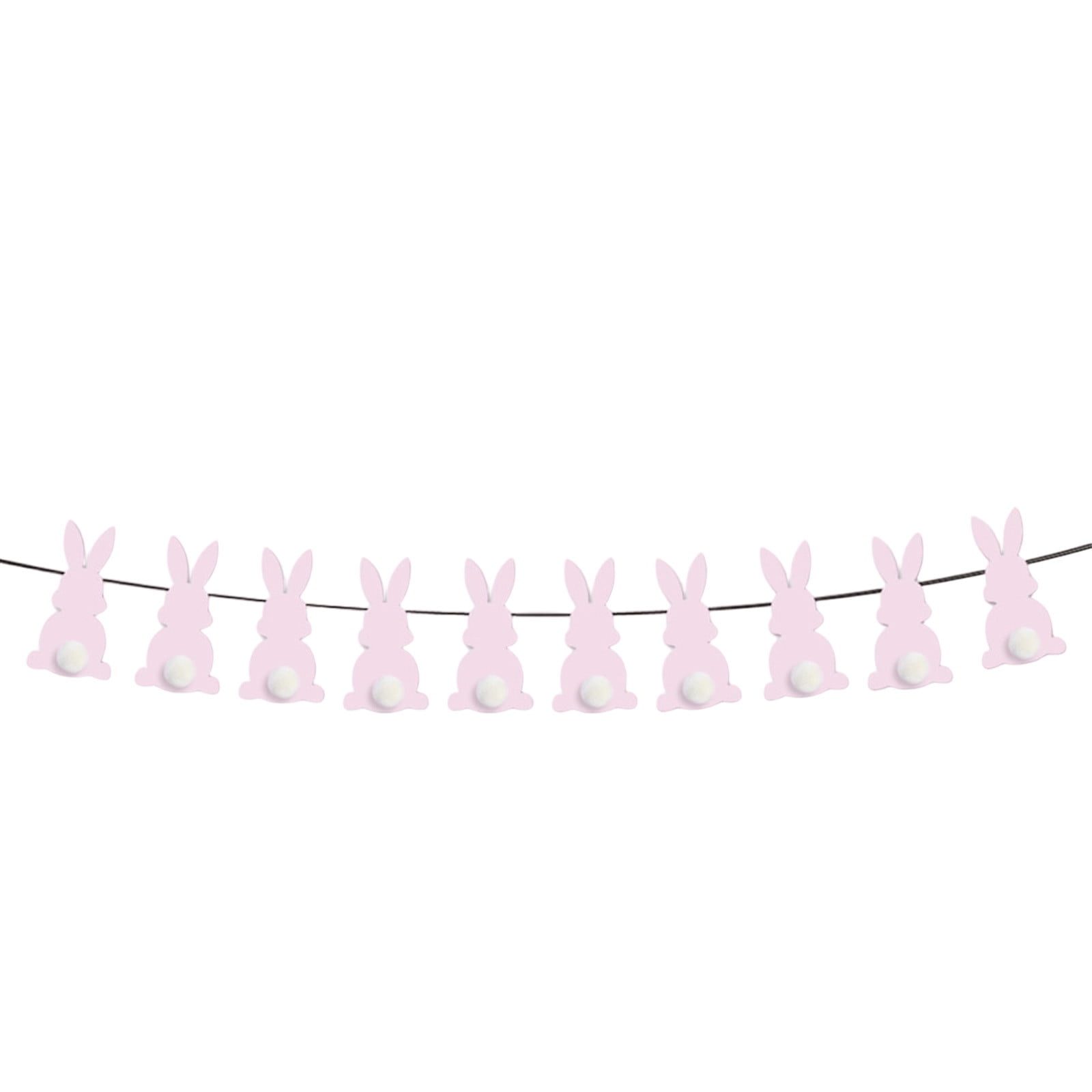 C Easter Themed Hanging Banner Decoration, Paper Garland With Bunny Egg ...