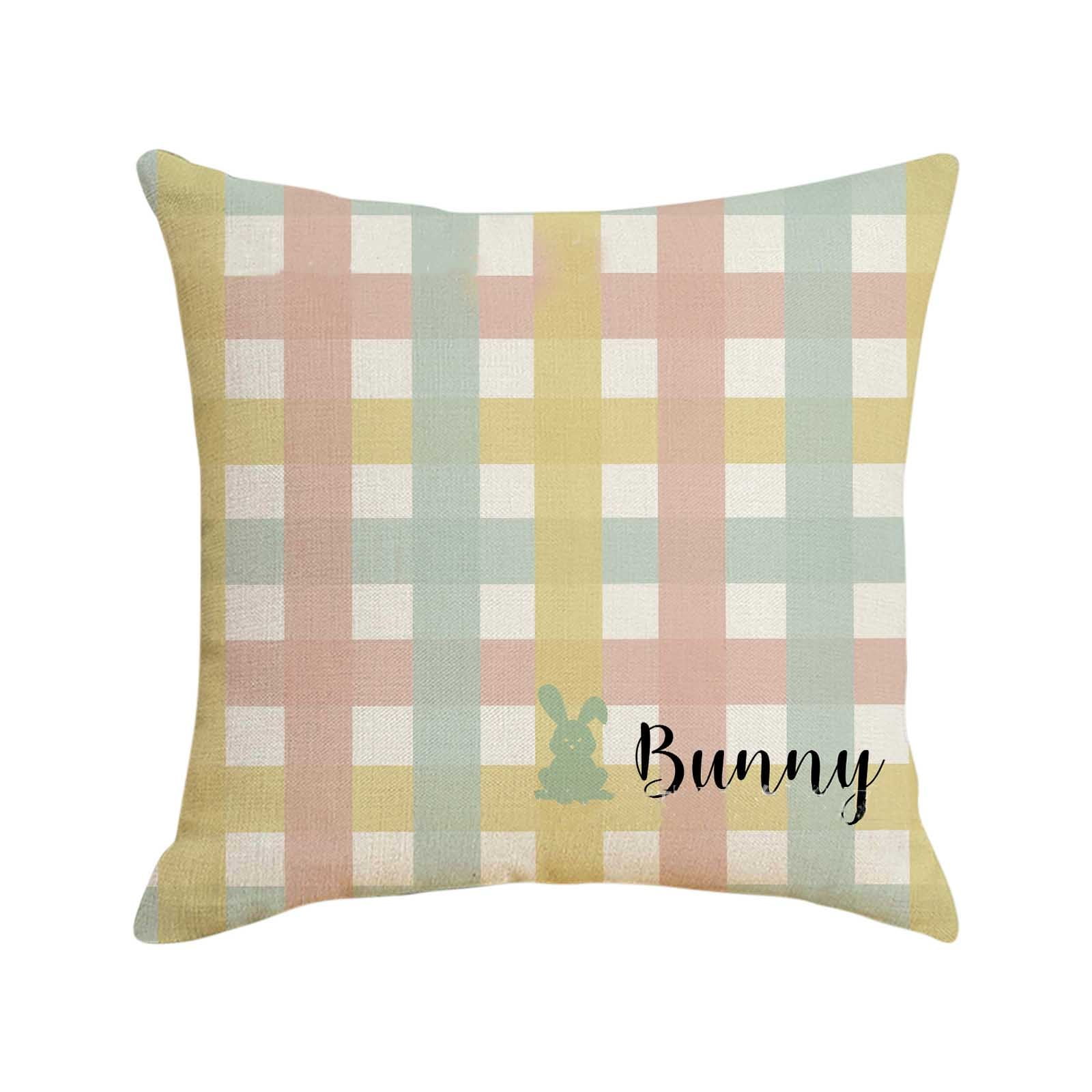 C Easter Themed Pillow Cover For Sofa And Living Room Decor Linen ...