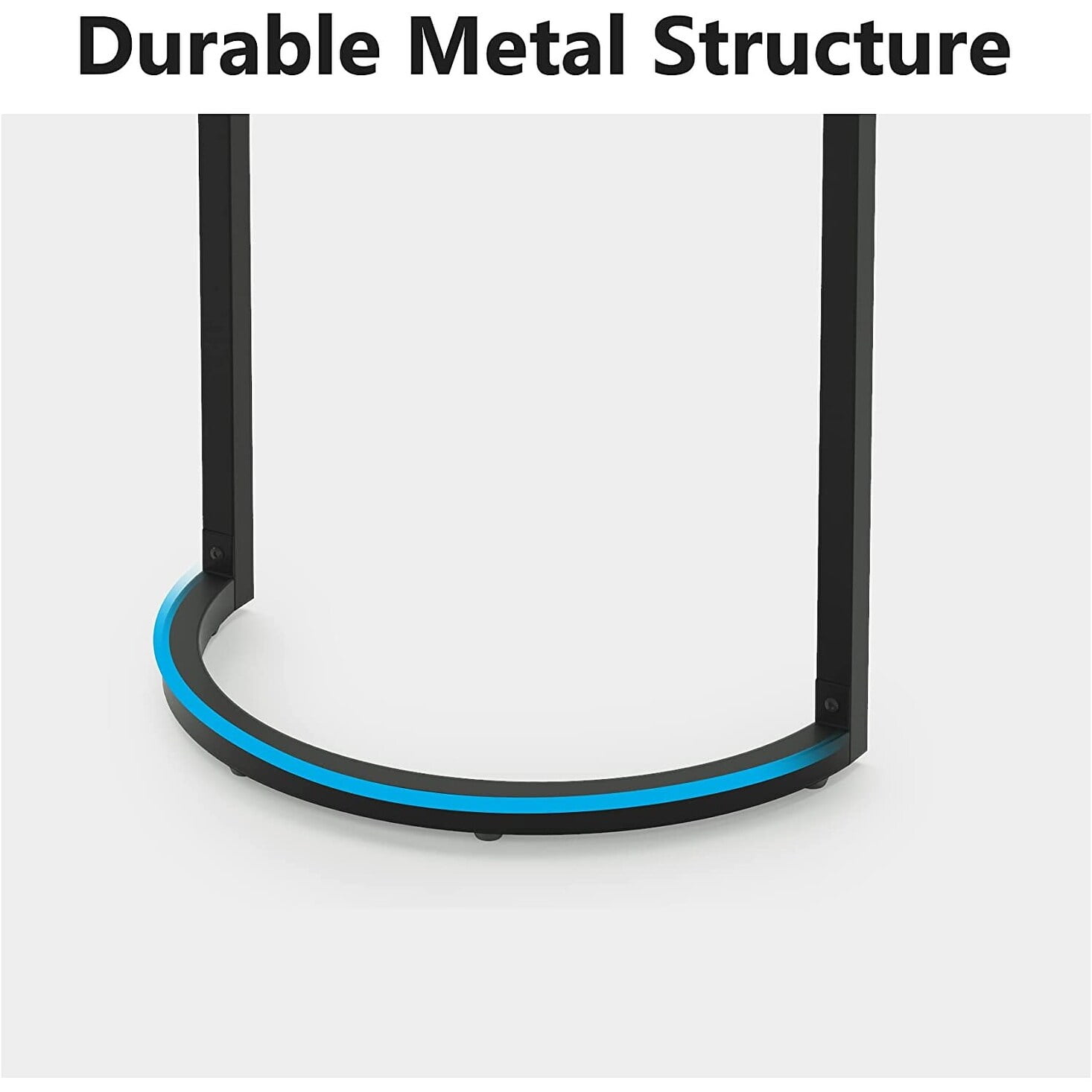 C End Table Side Table for Living Room Sofa Couch, Half Round Brown ...