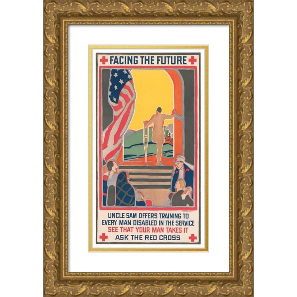 C. F. Chambers 15x24 Gold Ornate Framed and Double Matted Museum Art ...