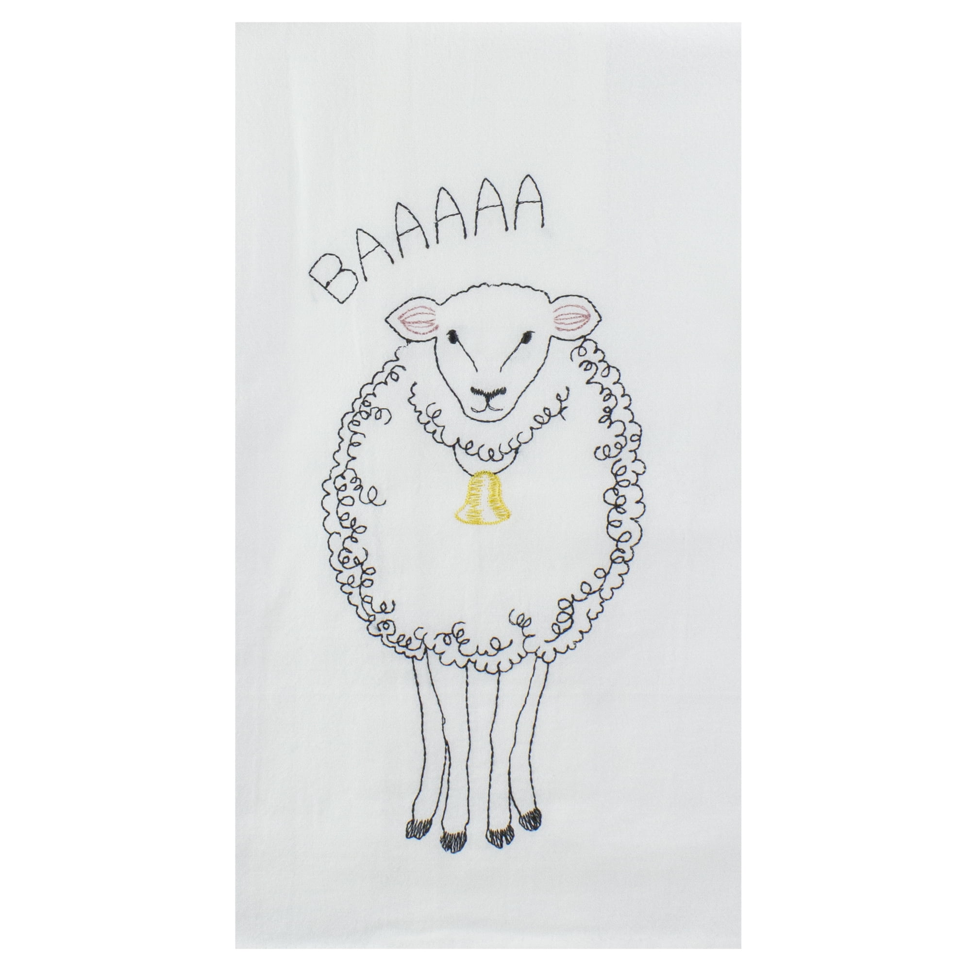 C&F Home 25" Black and White Cotton Sheep Towel - Walmart.com