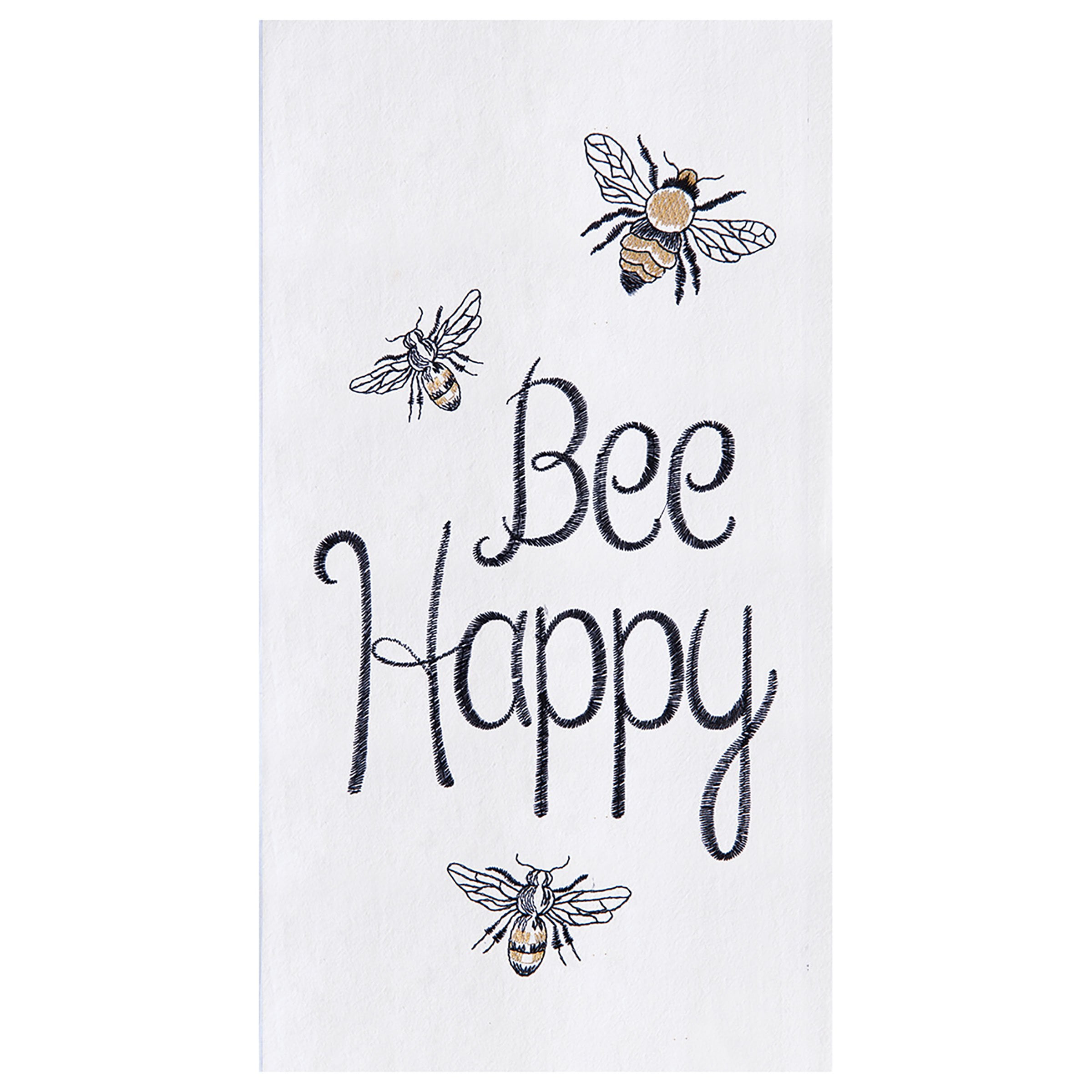C&F Home Bee Happy Flour Sack Kitchen Towel Decor Decoration 18" x 27 ...