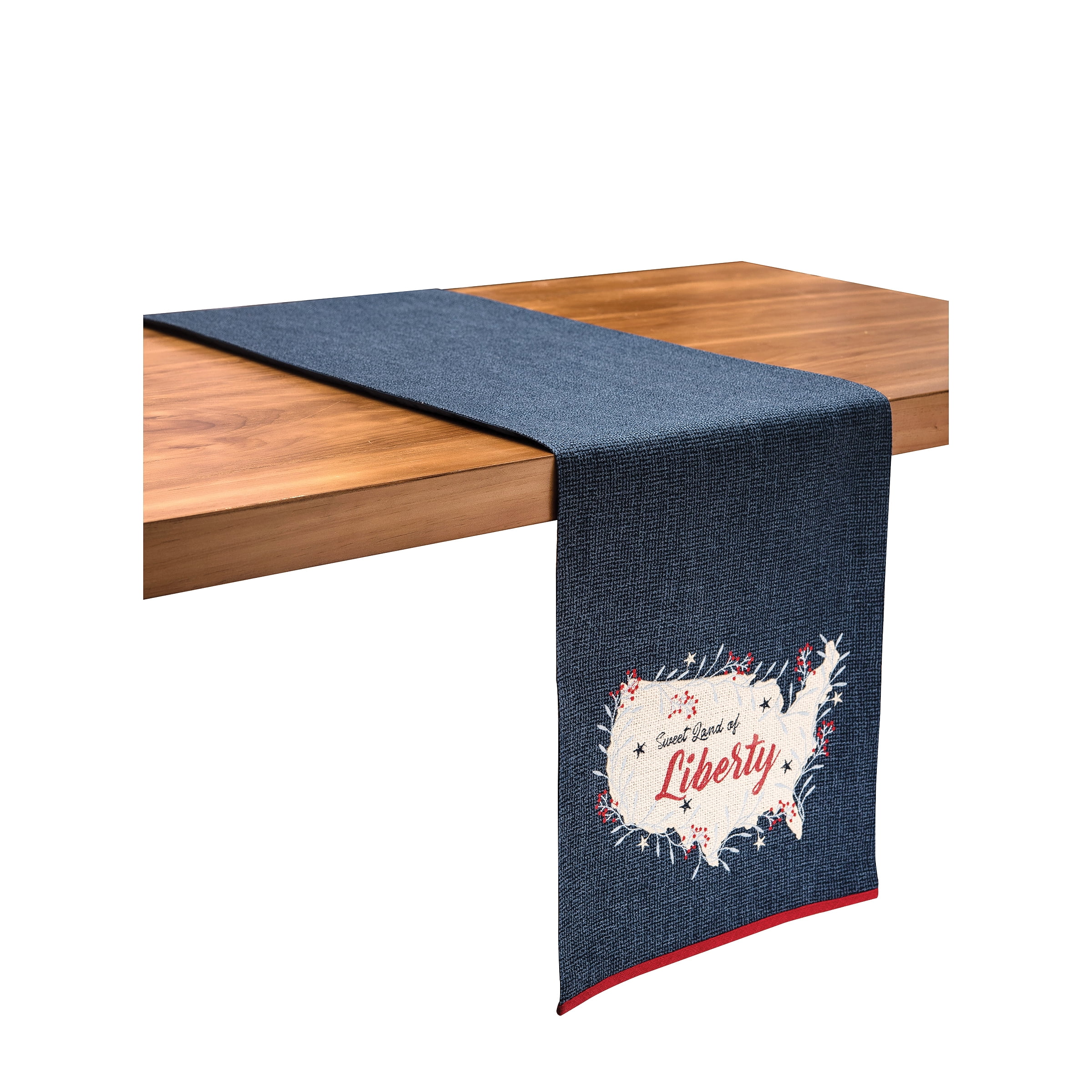 13" x 72" Liberty Map of USA 4th of July Patriotic Cotton Table Runner - Walmart.com
