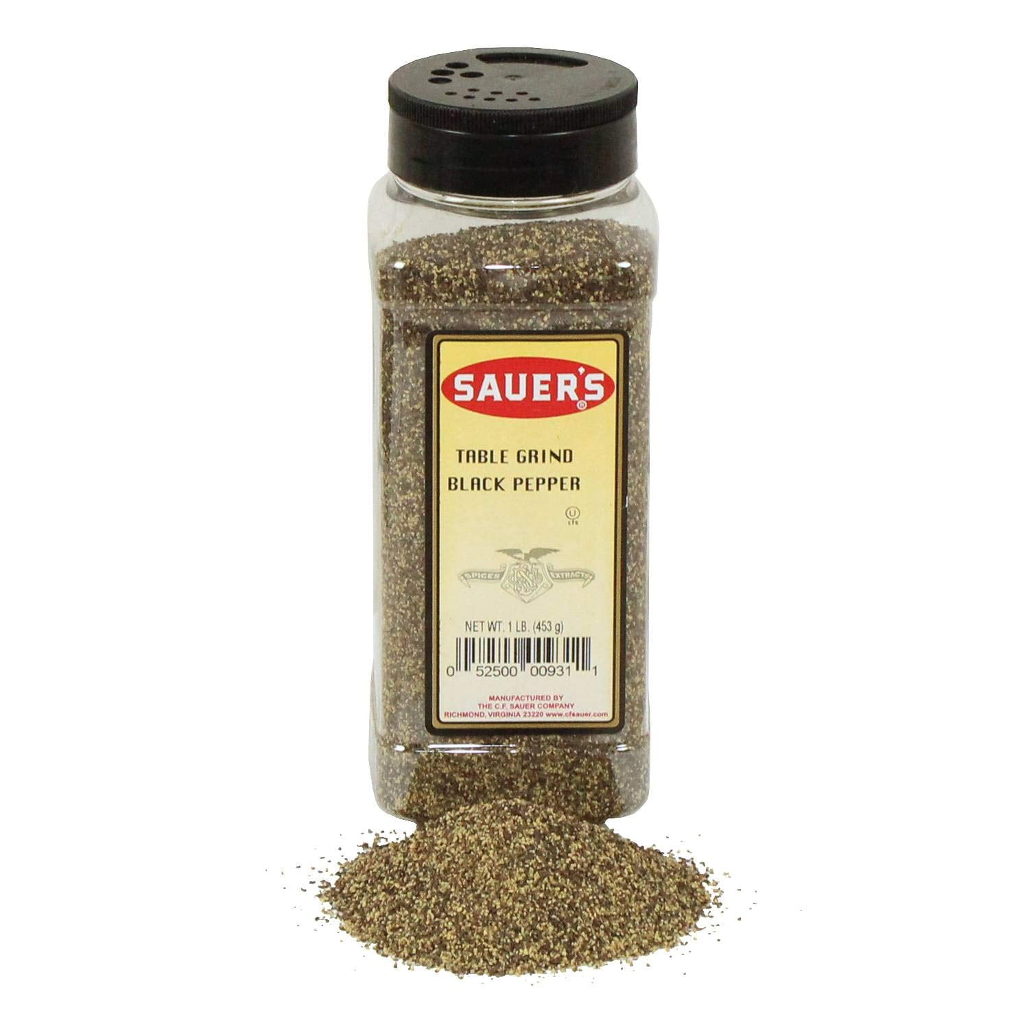 C.F. Sauer Foods Table Ground Black Pepper, 1 Pound - 6 per case ...