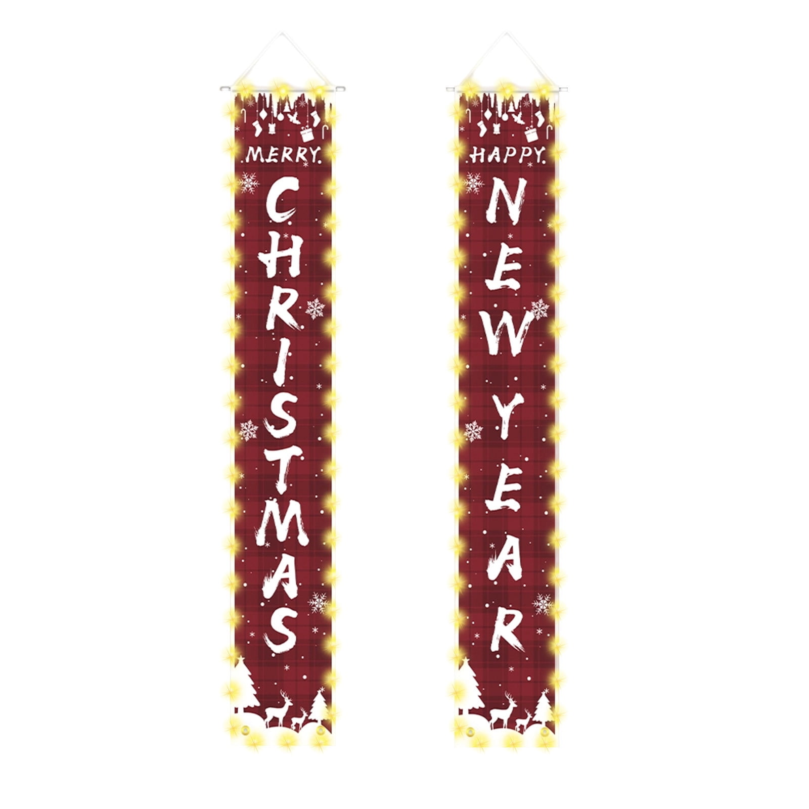 C Festive Door Decoration With Light Strings And Customizable Layout ...