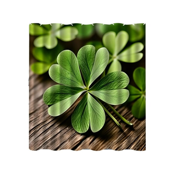 C Four Leaf Clover Shower Curtain Set, 70X70In Waterproof Polyester ...